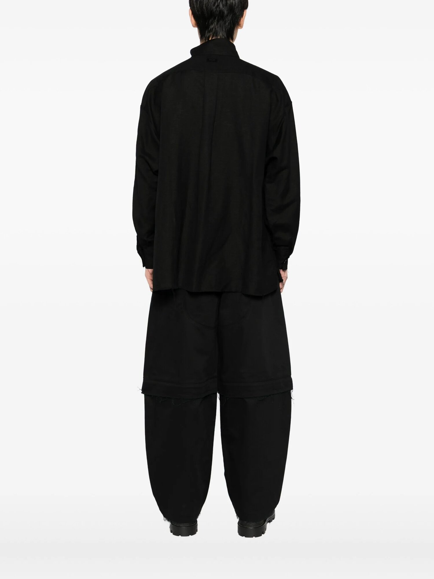 Рубашка TEAM WANG Draped Acceptance, размер 48, black / black — фото 1