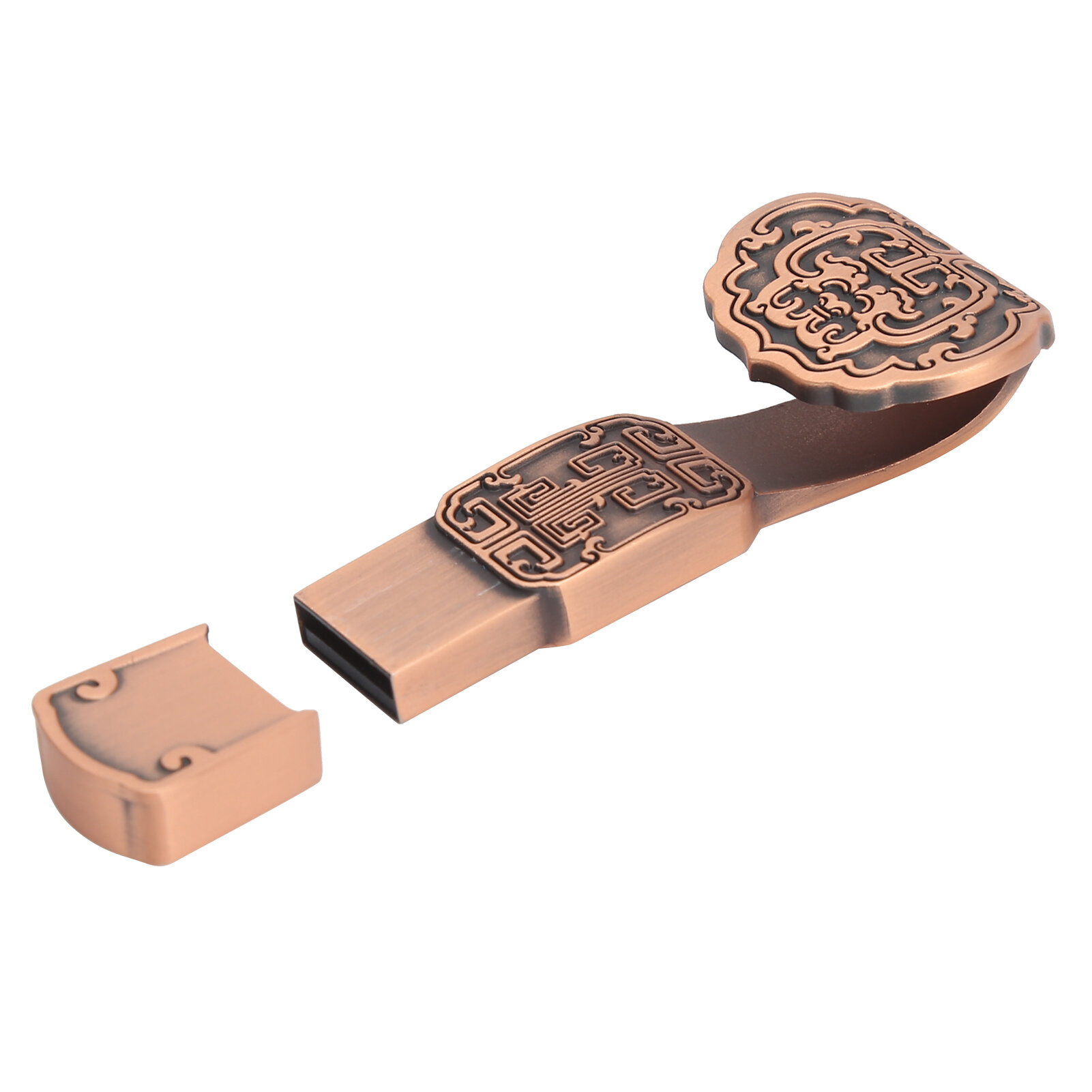 Флешка usb 2 . 0 металлическая водонепроницаемая портативная 128 гб для хранения и передачи данных