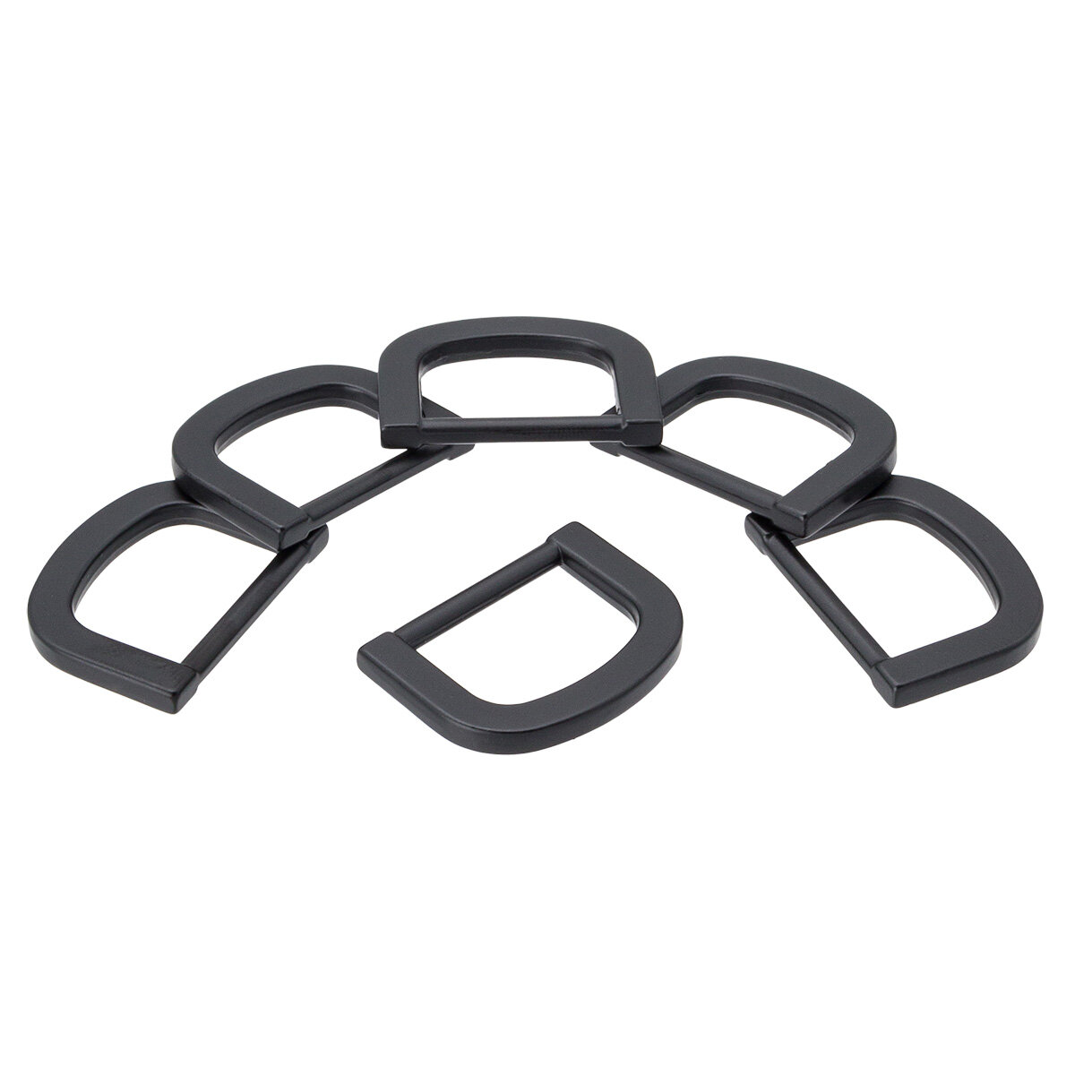 Полукольцо литое декоративное 20мм (29*22мм) металл (M.Black черный матовый), 6 шт