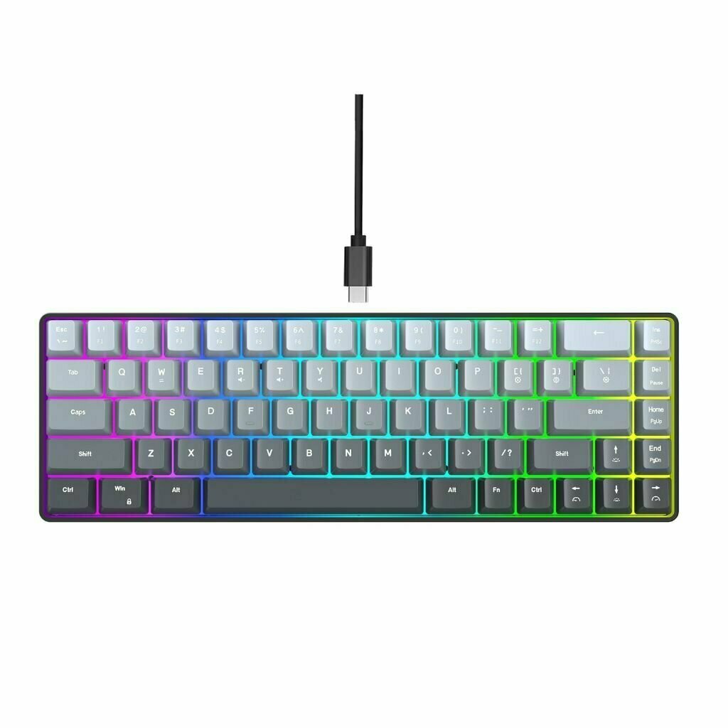 68-клавишная RGB-игровая клавиатура с линейными переключателями