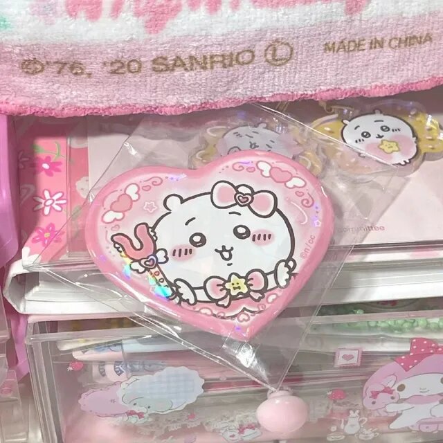 Металлическая брошь в форме сердца с изображением персонажа аниме «Чикава Яэ», украшение для детского рюкзака, модная бижутерия, эполет для куртки