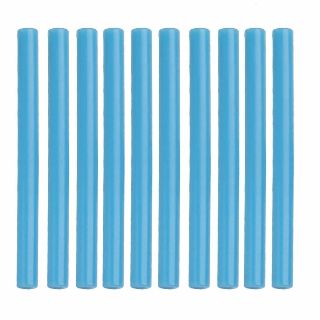 Печать,10 шт, восковые палочки со светящейся огненной краской-ice lake blue