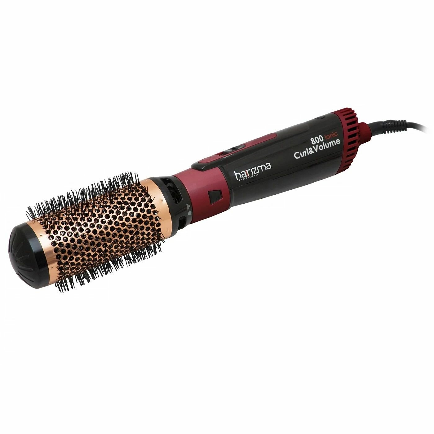 Фен-щетка Harizma Curl & Volume 800, 800 Вт, ионизация, 3 температурных режима