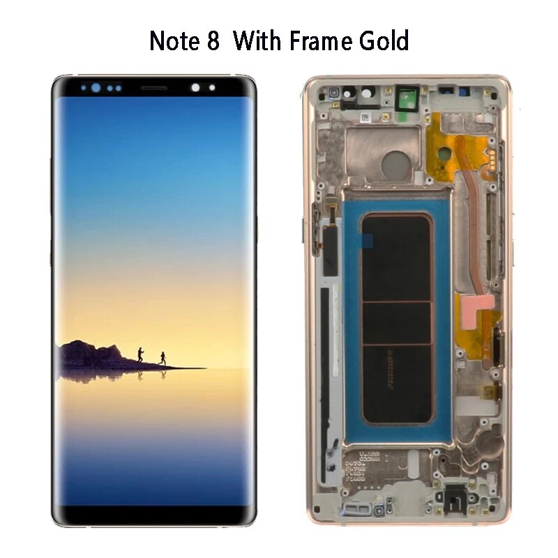6,3 "супер AMOLED для Samsung Note8 N950 N9500 N950F N950U с рамкой ЖК-дисплей с дигитайзером сенсорного экрана в сборе
