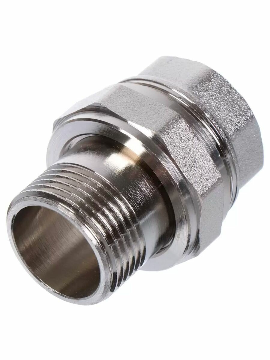 Американка прямая DN20 3/4" латунь никелированная (соединитель)