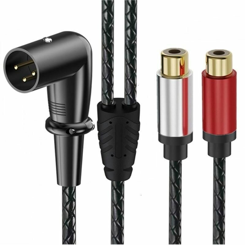 Разъем XLR к двойному разъему RCA Y-образный кабель-2 м-колено