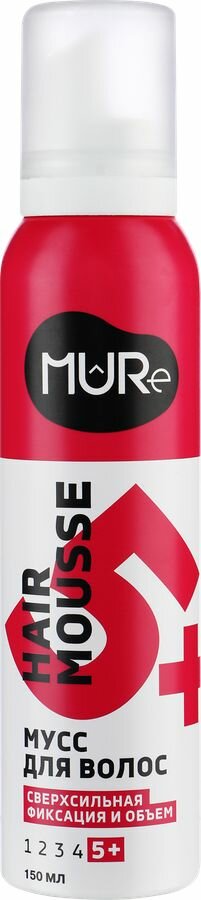 Мусс д/волос MURE Volume&Max Hold Сверхсильная фиксация 5+ 150мл