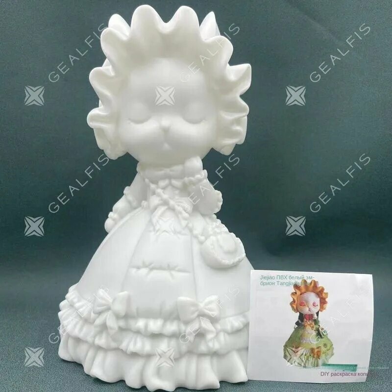 Набор для творческого обучения/раскрашивание гипсовых статуй/набор для рисования, раскрашивание гипсовых статуй 12 цветами и двумя кистями