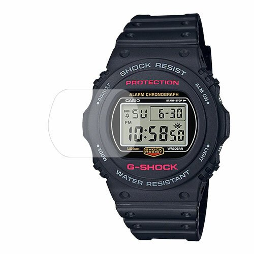Скрин Мобайл защитный экран для часов Casio DW-5750E-1 из гидрогелевая плёнка прозрачная