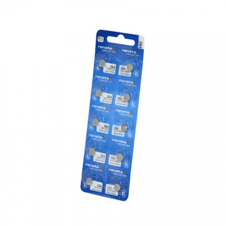 Батарейка RENATA SR621SW 364 (0%Hg) BL Комплект 10 шт.