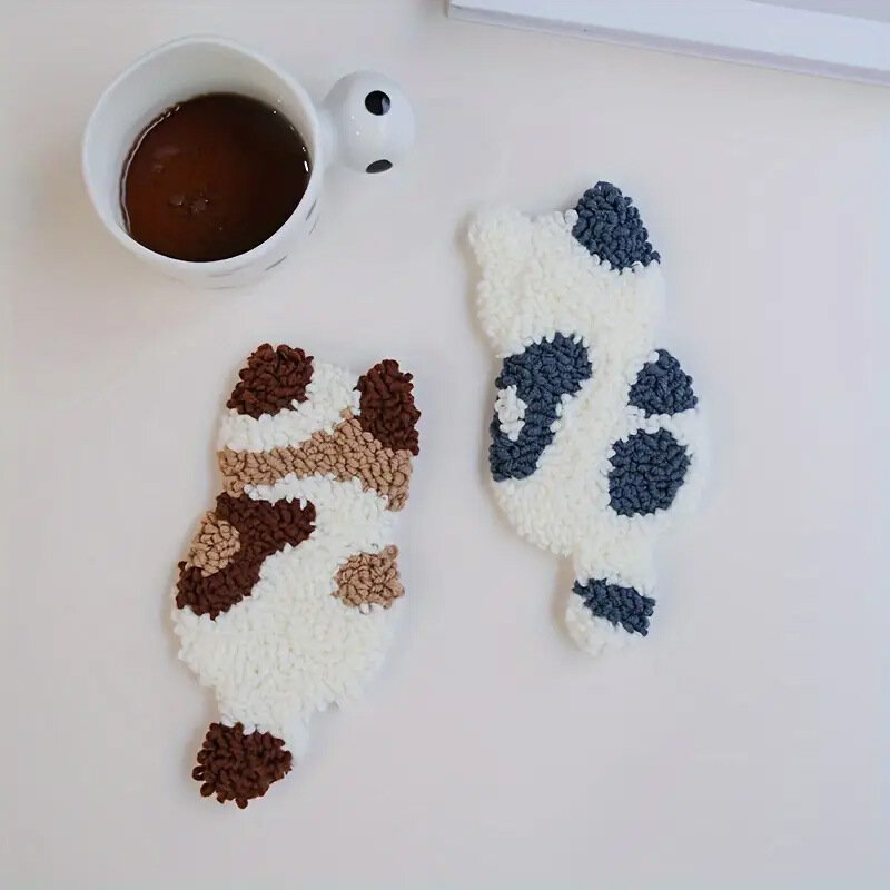 Набор для вышивки "Вышивка с котом" coaster, полный комплект, 2 шт