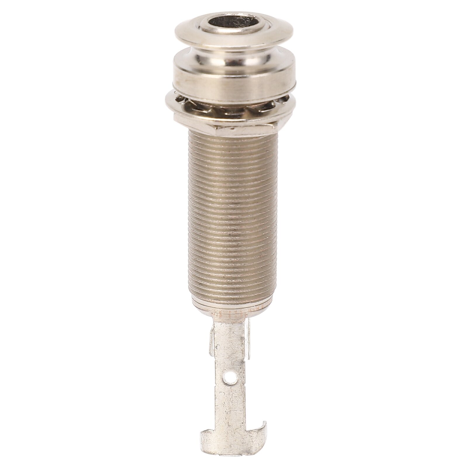 Guitar Bass Barrel Jack 1/4 Inch Reduce Noise Metal Cylinder Output Socket for Electric Guitars Basses Ni Color