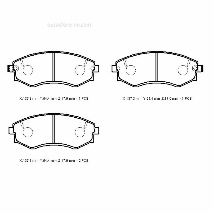 MTP GROUP CD8153M Колодки дисковые передние Hyundai Elantra Matrix Sonata. SsangYong Rexton Korand
