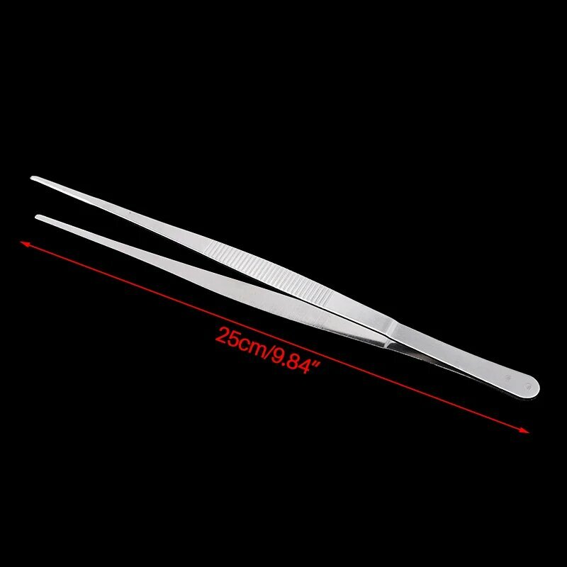 Зубчатый Пинцет для барбекю, длинные Щипцы из нержавеющей стали, прямой медицинский пинцет для дома, сада, кухни, барбекю, 5 размеров