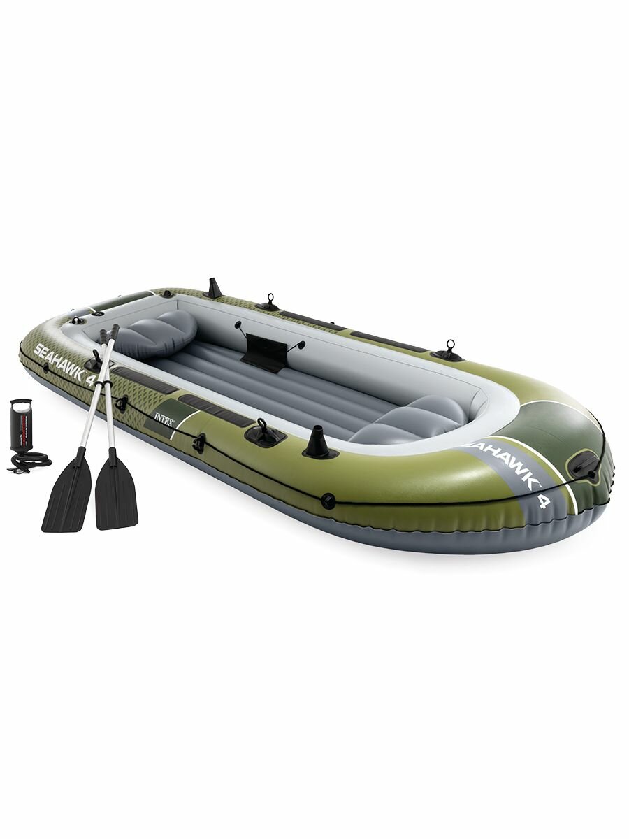 Надувная лодка 4-х местная Intex Seahawk 4 351х145х48см, 66334