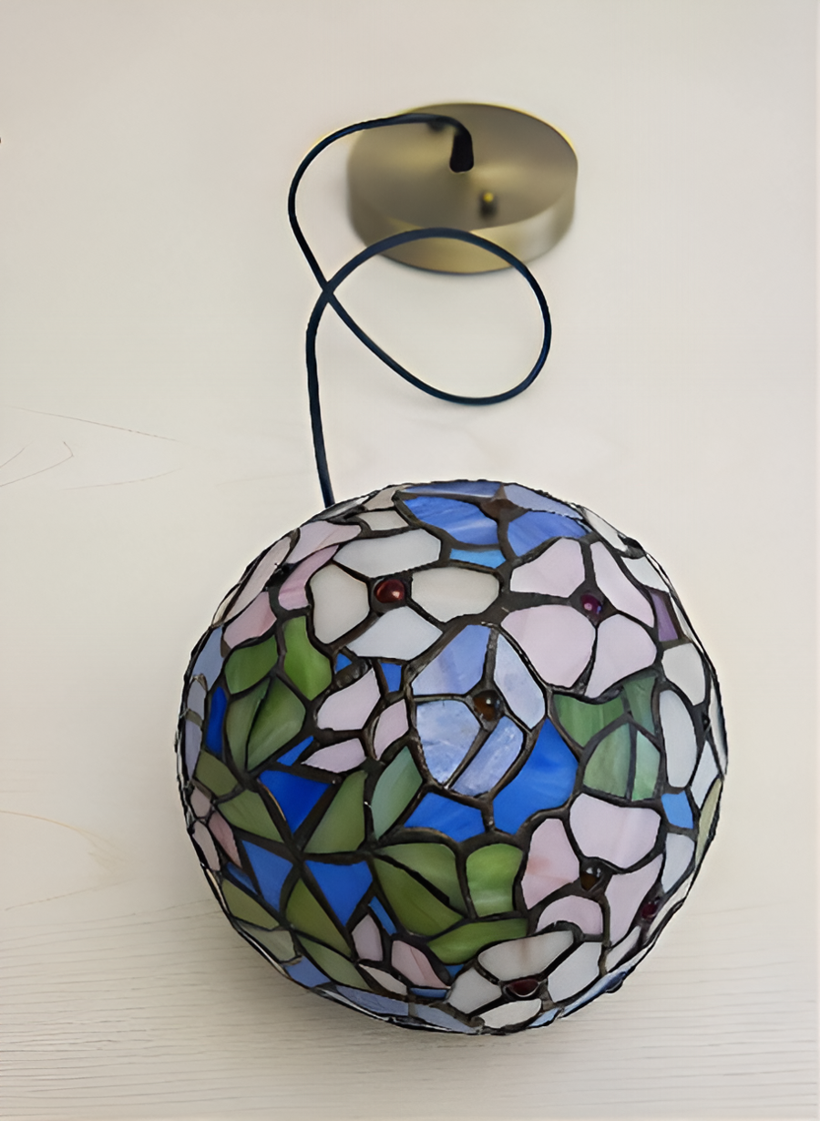 Люстра RCN 09-01 "Тиффани", E14, 40 Вт, 1 плафон, диаметр 25см, высота 100см