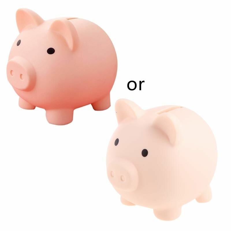 Пластиковая копилка-свинка, - Средний