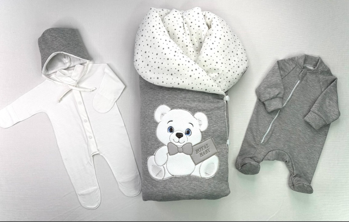 Комплект на выписку из роддома демисезон ЛМ-1025 коричневый, 100х100