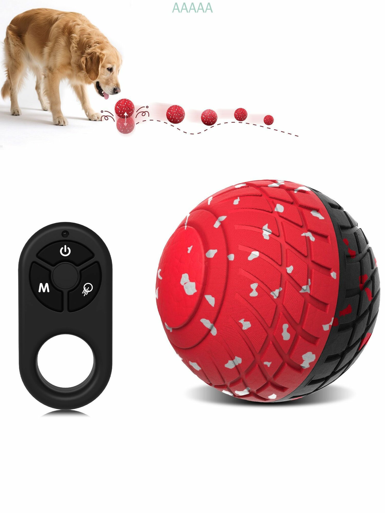 Qdan Умный интерактивный мяч для собак с пультом ДУ веселая игрушка для дома, 8 см