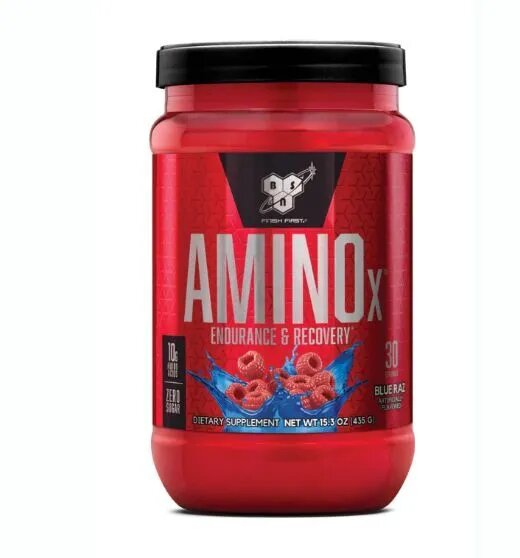 Комплекс аминокислот BSN Amino X 435 гр, Голубая Малина, спортивное питание, порошок