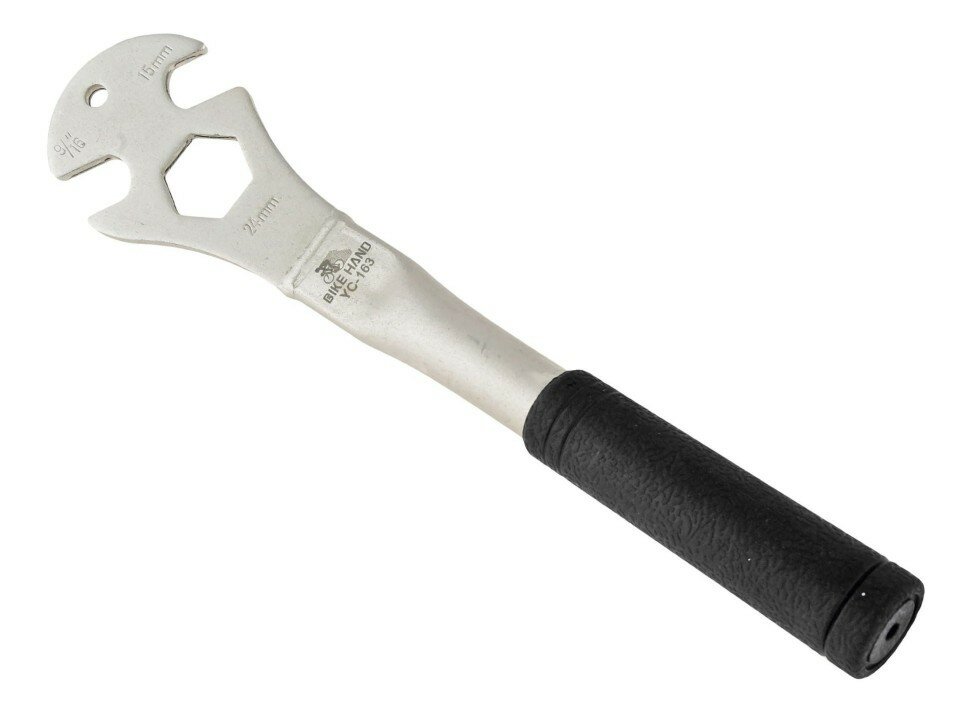 Ключ педальный 3 в 1 с рычагом Bike Hand YC-163 14, 15, 24мм