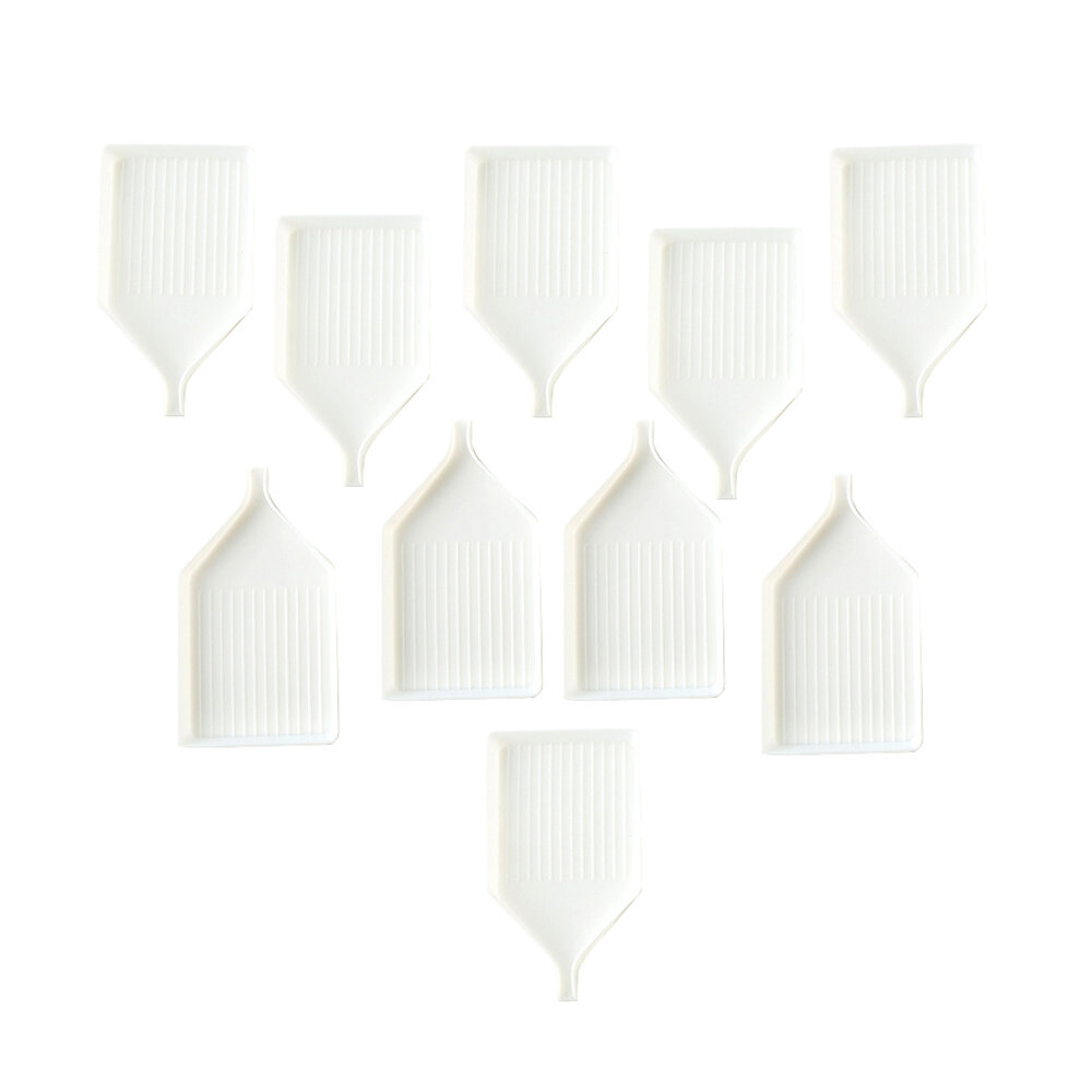 10Pcs Подставки для алмазной росписи Белые Пластиковые Поддоны Инструменты для алмазной вышивки Размер 93*55mm Материал Пластик