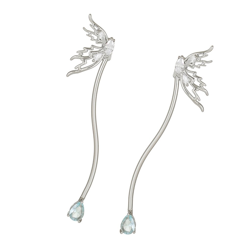 Модная клипса с бабочкой и цирконами для наушников