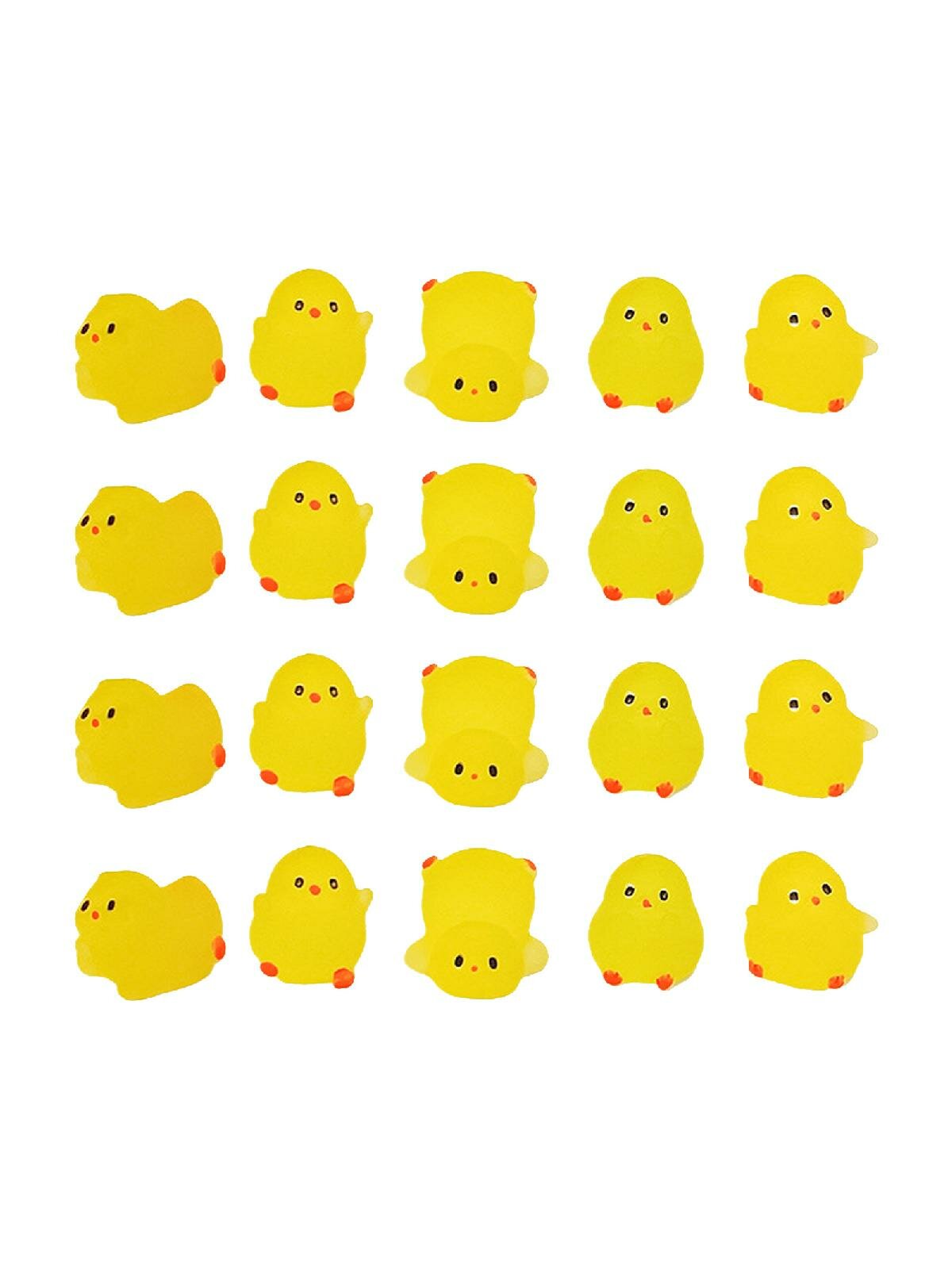 Люминесцентный мини-цыпленок, миниатюрная фигурка животного, декорации садовых кукольных домиков