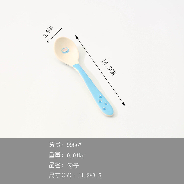 Слон 99867 Ложка для Малышей, Меламиновая Бамбуковая Волокнистая Посуда, 1 Шт