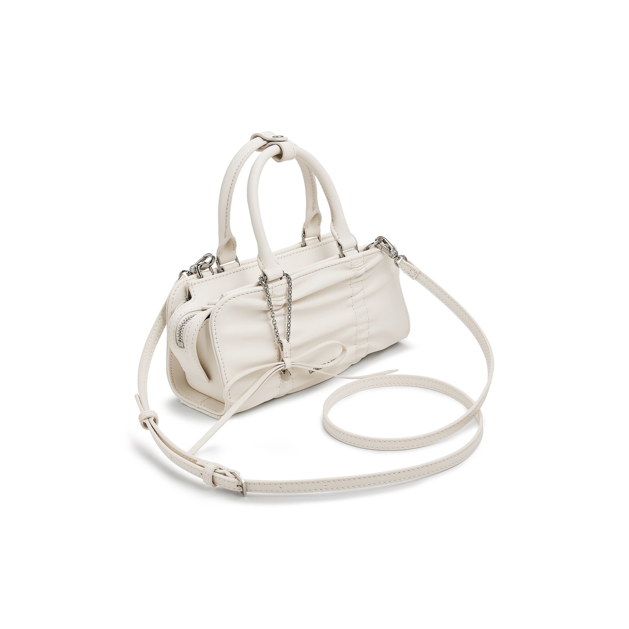 Сумка CHARLES & KEITH, фактура рельефная, молочно-белый — фото 1