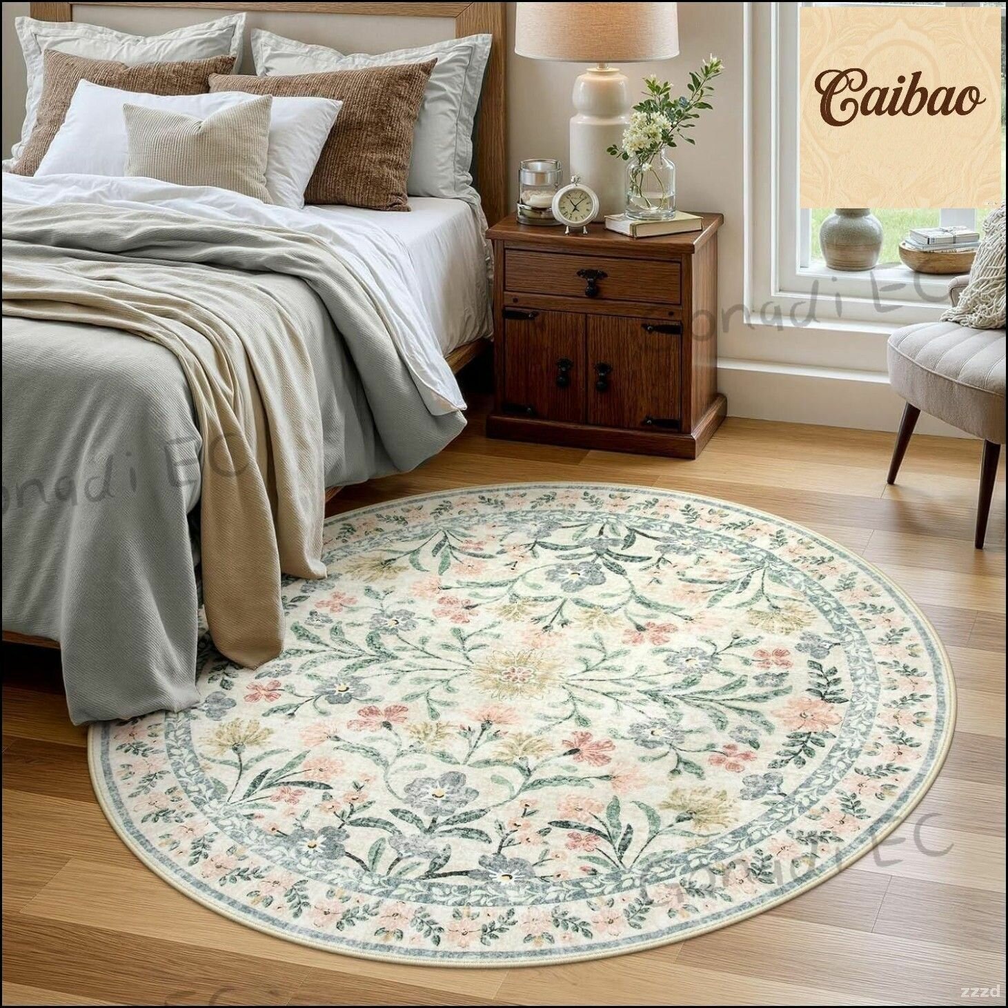 Легкая роскошь: круглый ковёр