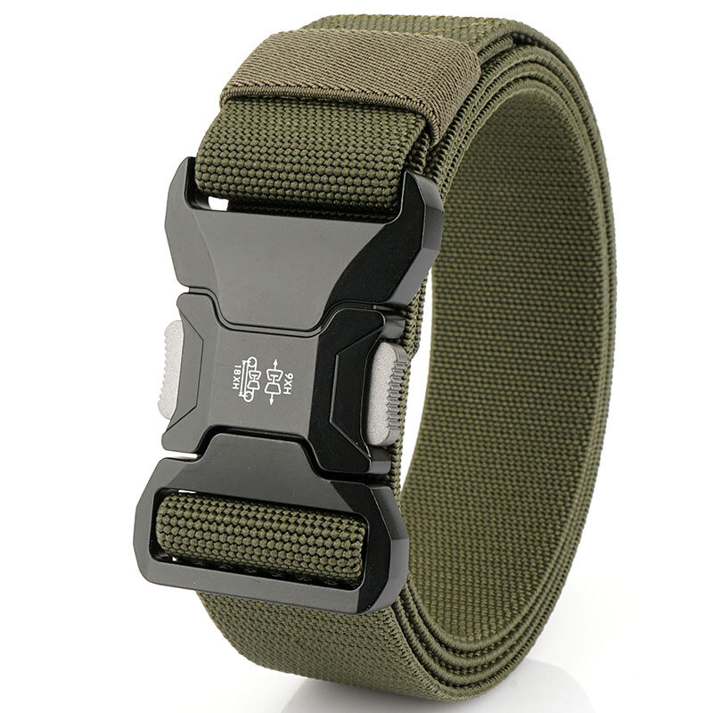 2024 Осень Новый Ремень для Мужчин из Цинкового Сплава, Эластичный, Модный, Повседневный, Тактический, 3.8 см
