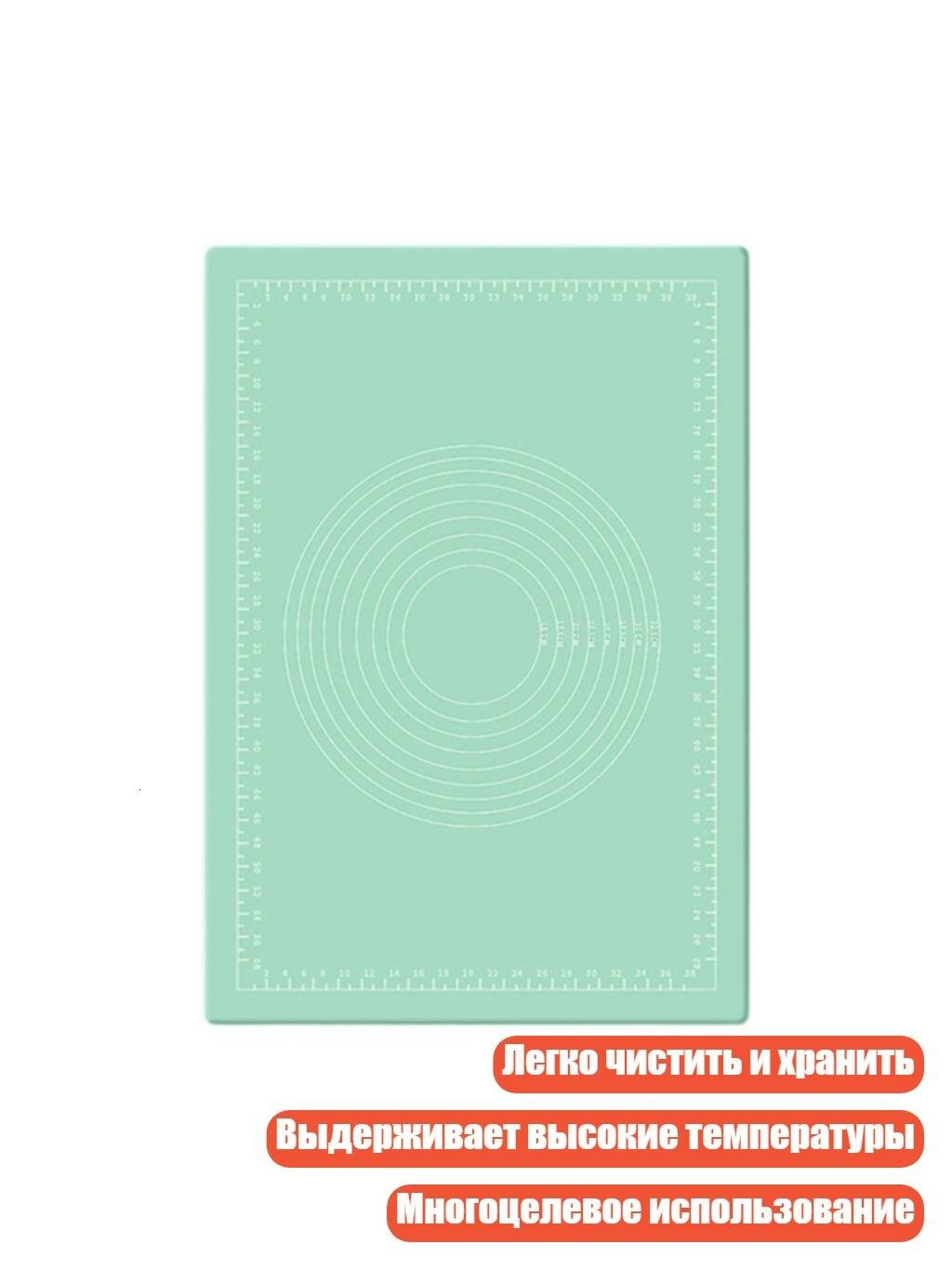 Силиконовые антипригарные коврики для выпечки, 50х40см - Утолщенный оливково-зеленый