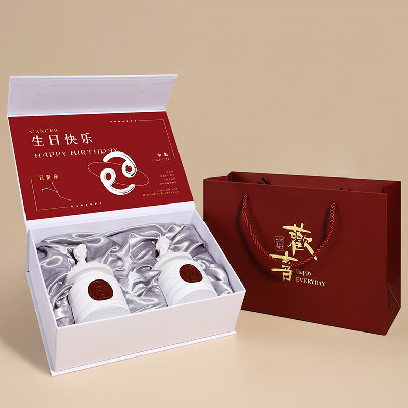 Бесплатная доставка, подарок на День святого Валентина, подарок на день рождения, фигурка из серии Joy, ароматизированная свеча, подарок с двенадцатью созвездиями для лучшего друга, новогодняя подарочная коробка