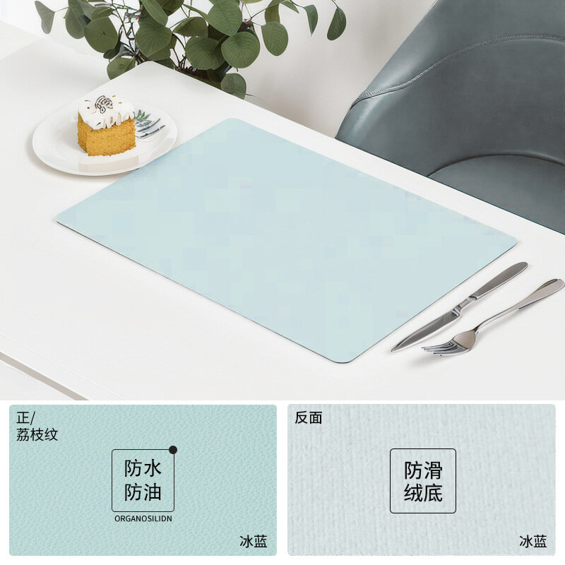 Коврик для стола интернет-знаменитости, кожаный коврик для стола, коврик для обеденного стола, водонепроницаемый, маслостойкий, для компьютера, кофейного стола, белый, для студентов, ПВХ скатерть