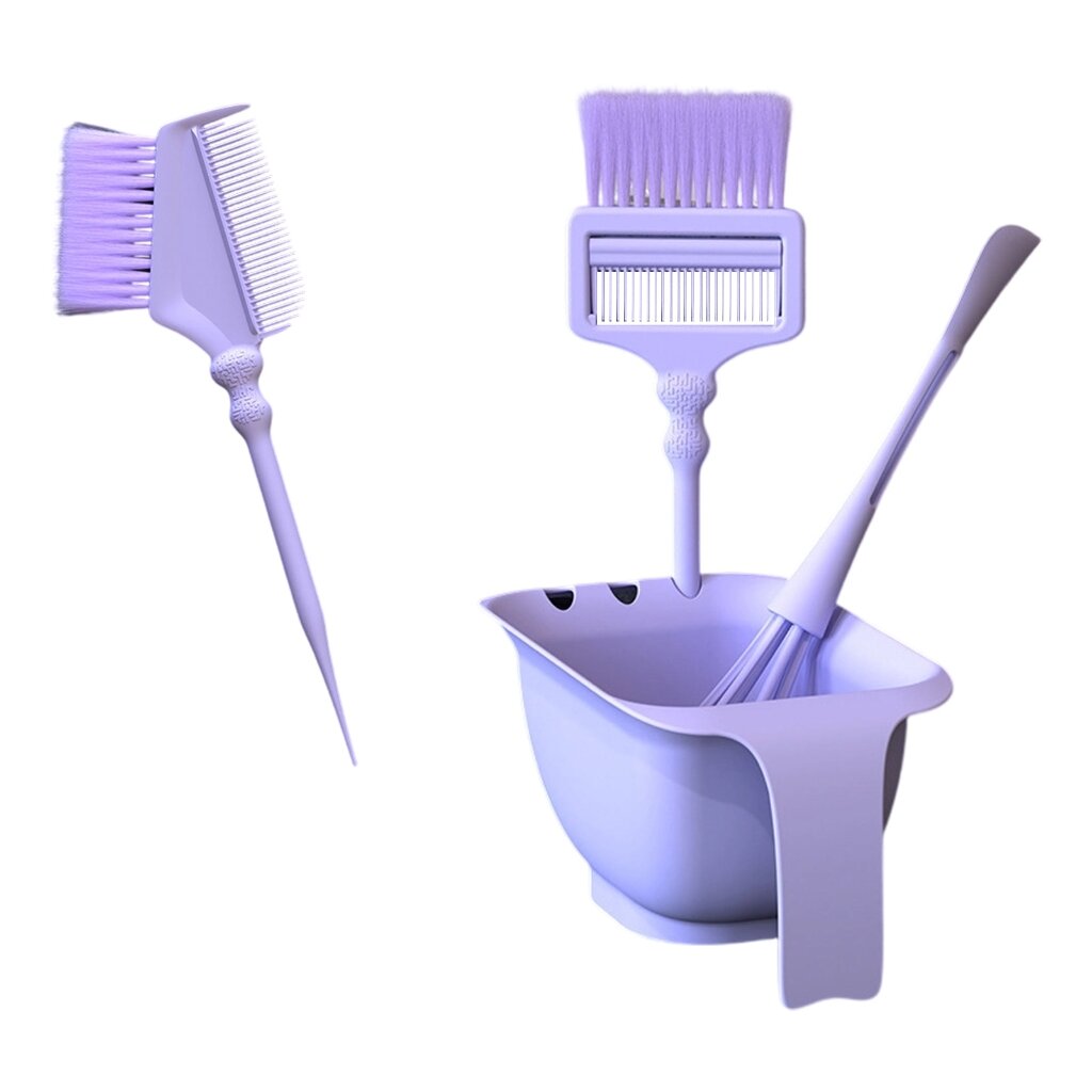 Набор из 4 частей, набор инструментов для окрашивания волос-фиолетовый