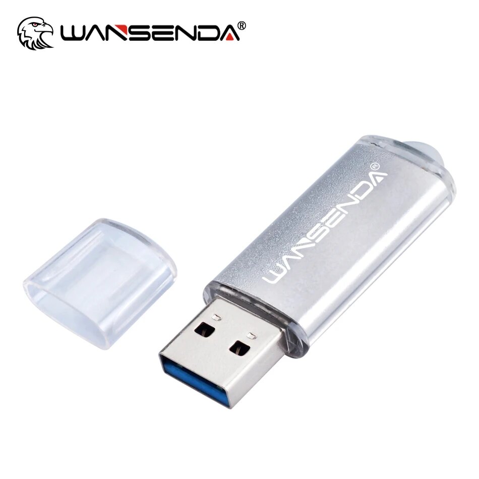 WANSENDA mini USB Flash Drive 32 ГБ 256 ГБ, Silver