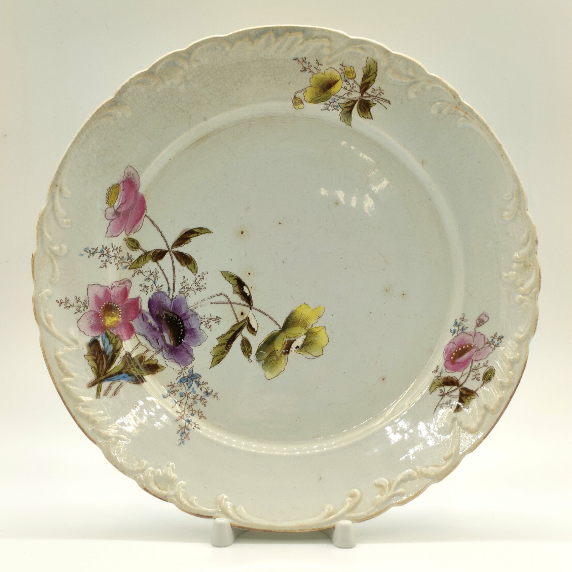 Тарелка обеденная с цветочным декором, Leopold Czamanski & Co