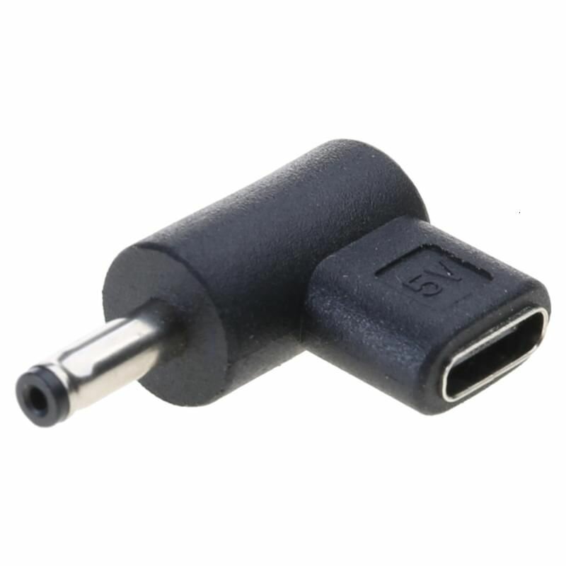 USB-C адаптер с угловым разъемом, - 3.5x1.35 мм