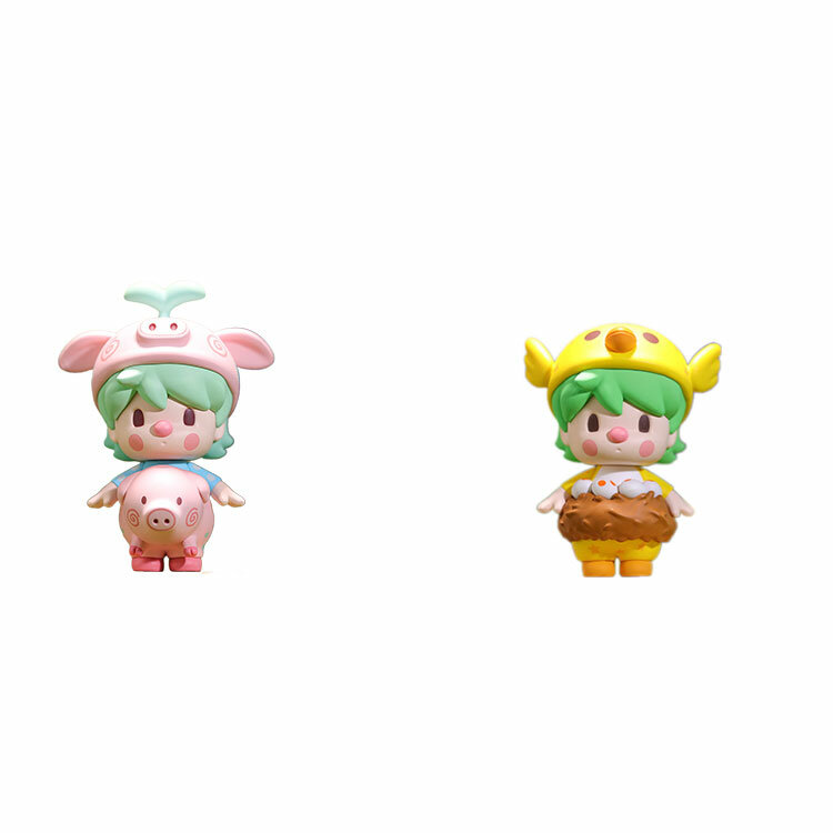 Фигурка унисекс POP MART Little Sweet Bean Животные Маленькие Сладкие Бобы, Confirmed-Piglet+Chick (Open)