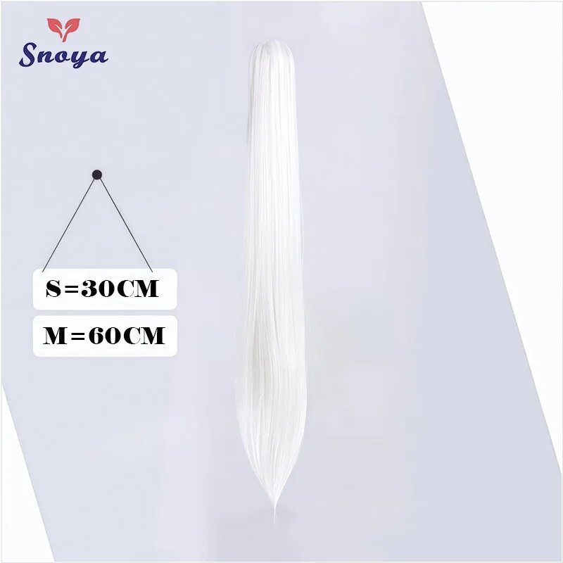 Синтетический длинный прямой хвост Snoya 60/30 см красный M, 1001