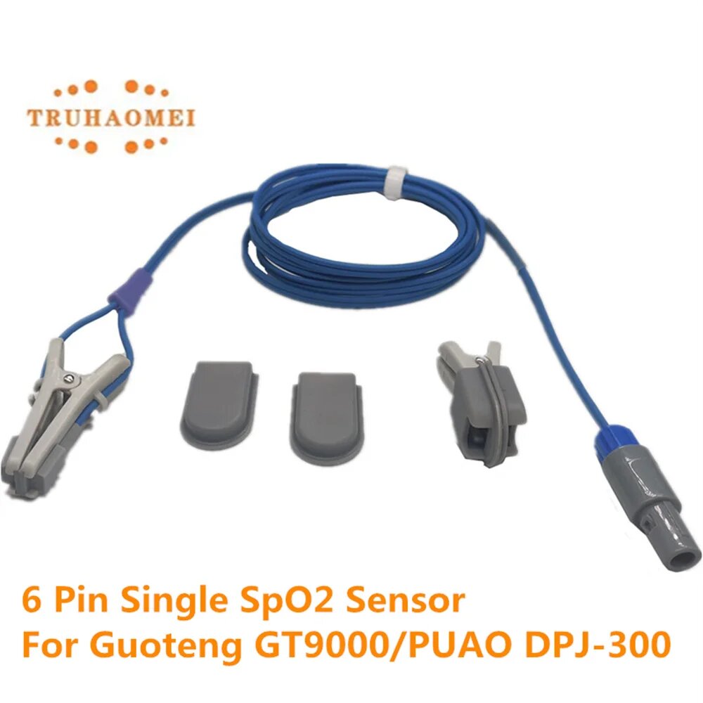 6-контактный многоразовый датчик SpO2, одиночный зонд SAO2, неонататы для взрослых для Guoteng GT3000 GT5000 GT6000 GT7000 GT9000 GT9002 PUAO DPJ-300