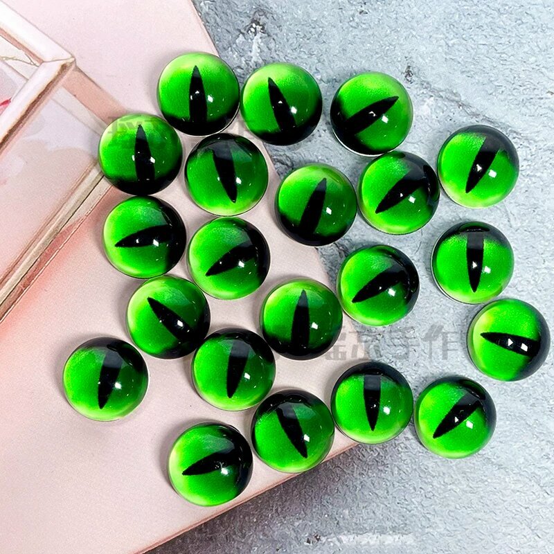 DIY полусферическое стекло кошачий глаз животное зрачок поворотная палочка динозавр глазное яблоко кукла ручной работы