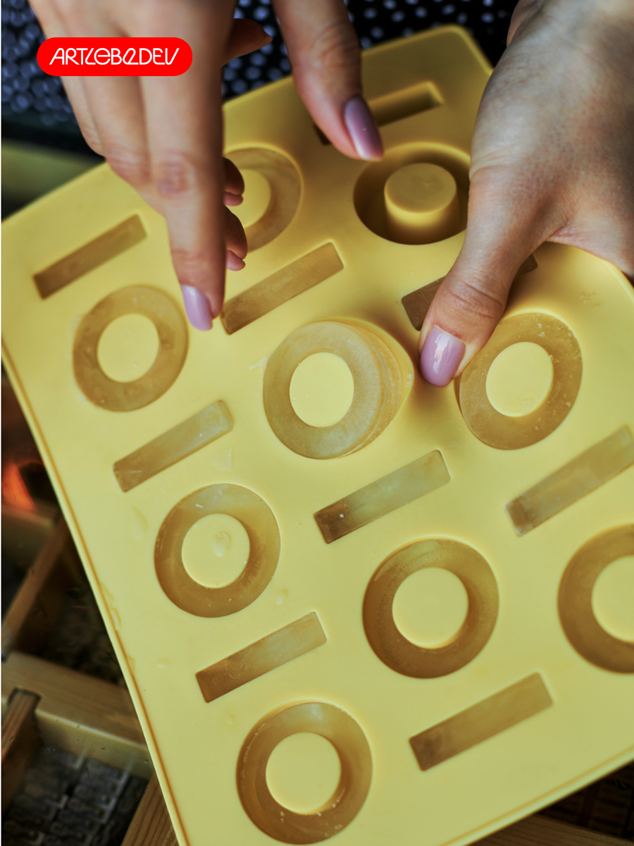 Форма для льда «Бинариус», желтая