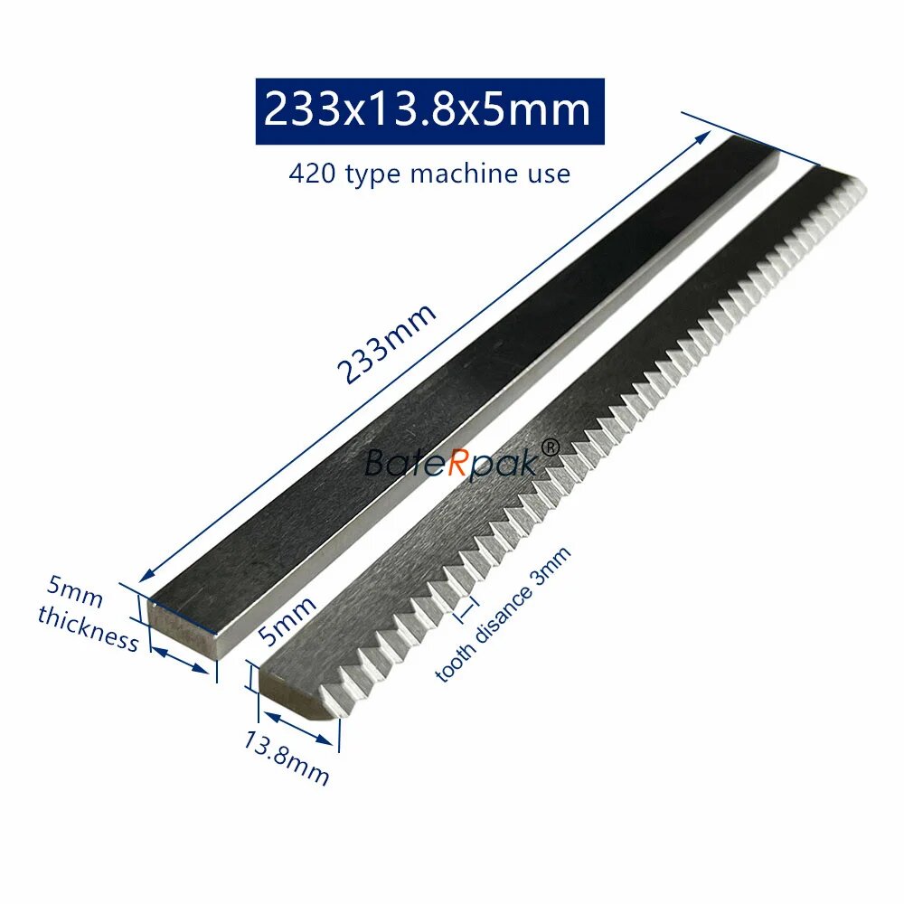 Лезвие для упаковочной машины BateRpak DACHUAN 233x13.8x5mm