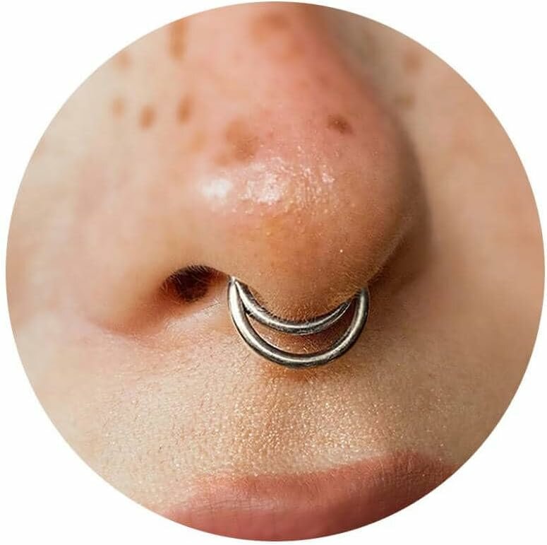 Кольцо для пирсинга хряща уха в форме цветка, 16G, кольцо для носа с возможностью надевания в несколько рядов, кольцо для носа с застежкой-карабином и пирсингом.