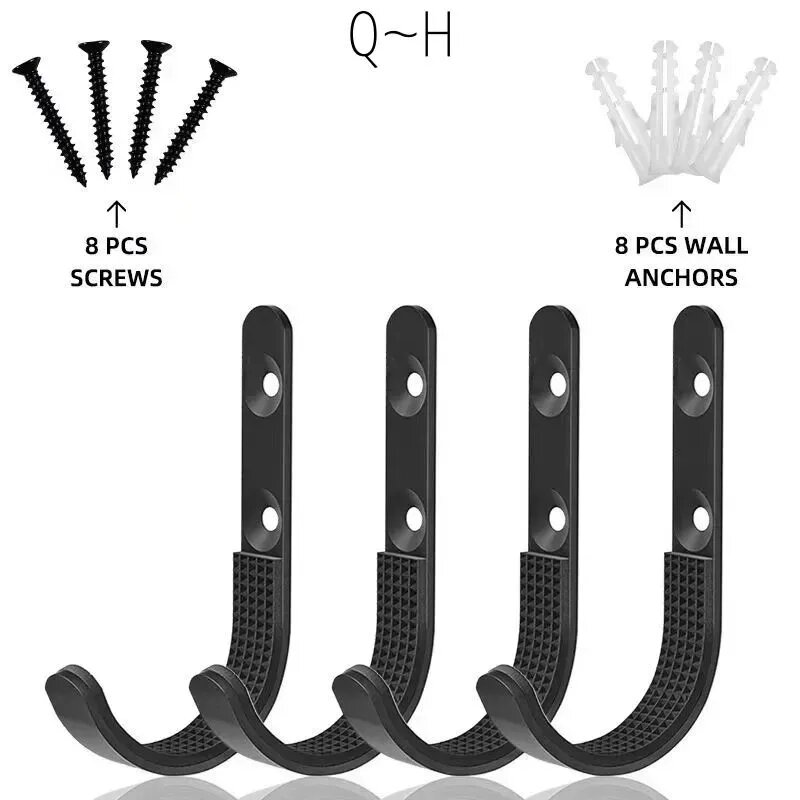 Настенные держатели для оружия 4 шт черные универсальные крючки для пистолетов, винтовок, луков и стрел, прочные и надежные