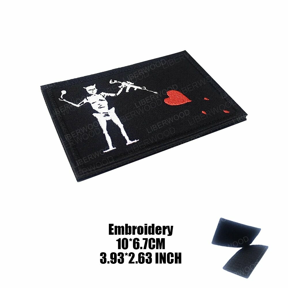 Тактическая нашивка LIBERWOOD Черная Борода Черный, 23 embroidery