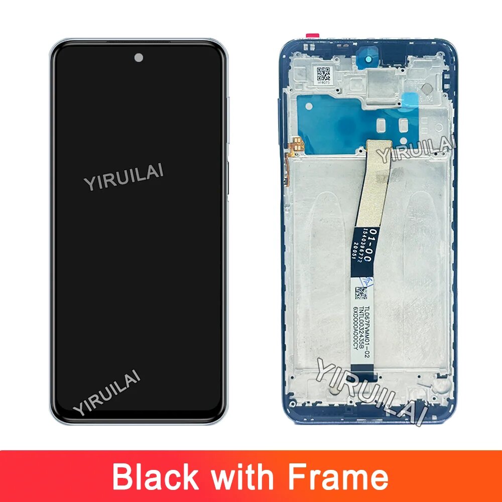 6,67 "для Xiaomi Redmi Note 9 Pro M2003J6B2G ЖК-дисплей с сенсорным экраном и Black With Frame