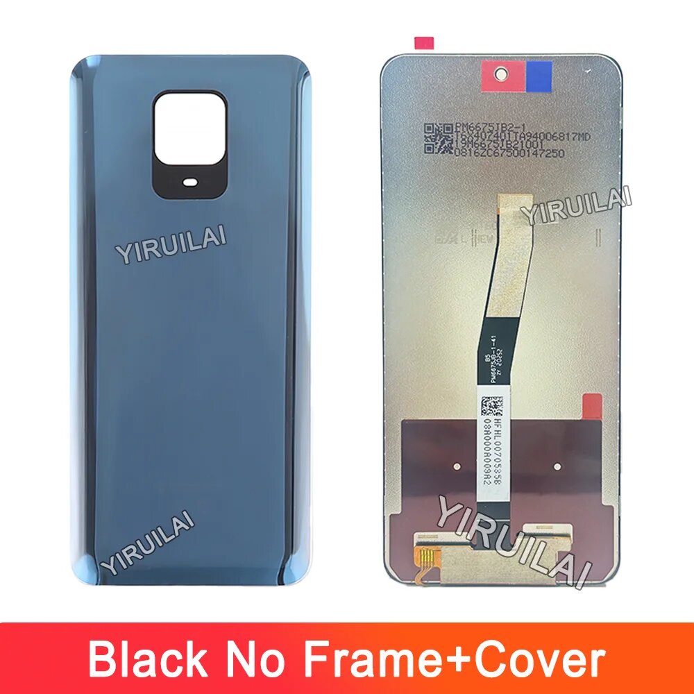 6,67 "для Xiaomi Redmi Note 9 Pro M2003J6B2G ЖК-дисплей с сенсорным экраном и Black With Cover